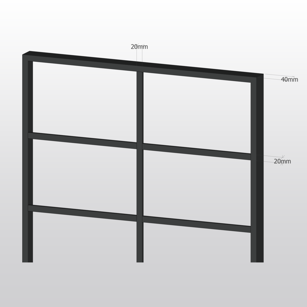 Internal Steel Fixed Screen | F1 Design | Steel Doors Online